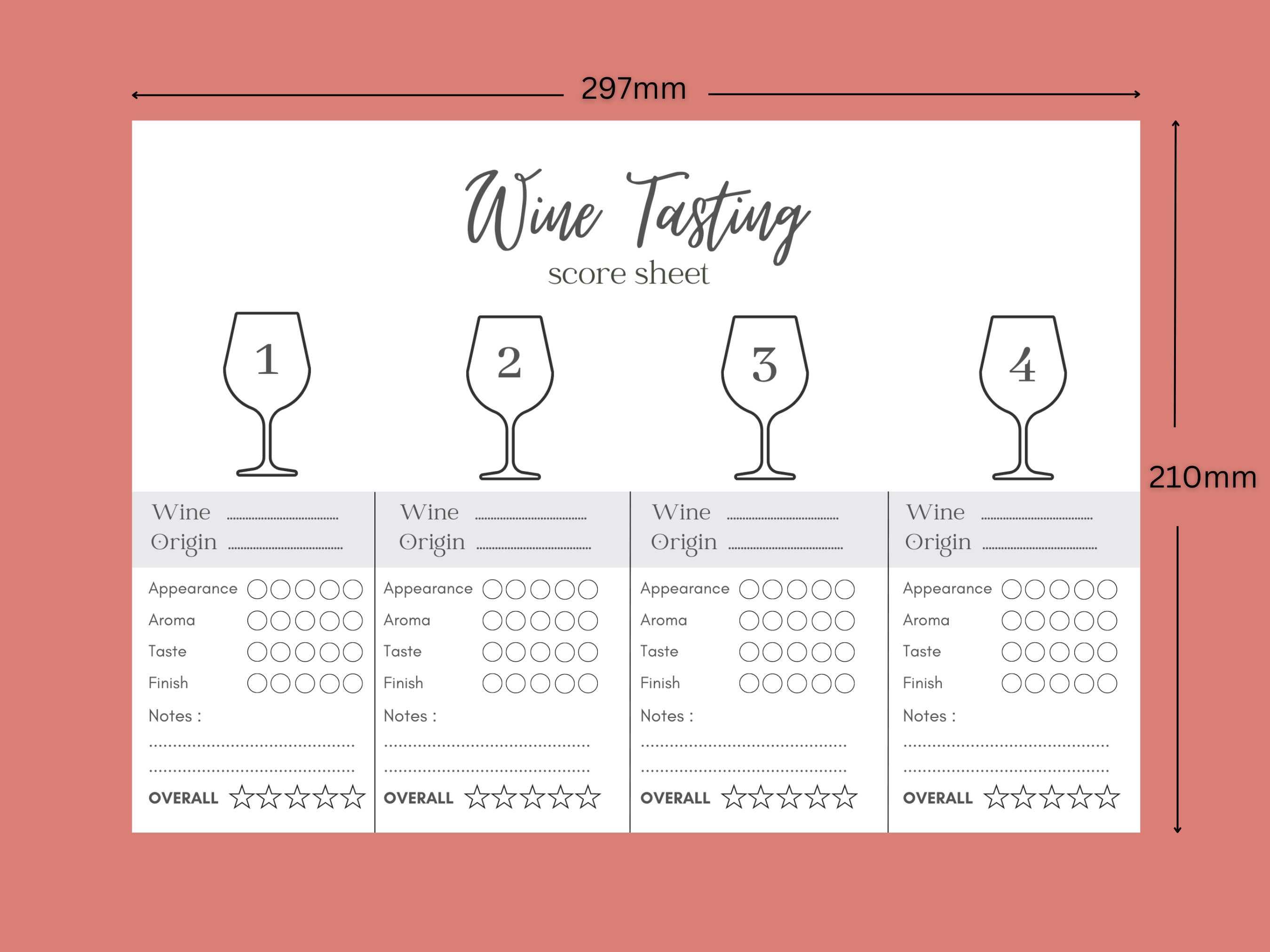 Wine Tasting Score Card| Printable Wine Tasting Party Sheet| Wine ... Wine Tasting Score Card| Printable Wine Tasting Party Sheet| Wine ...