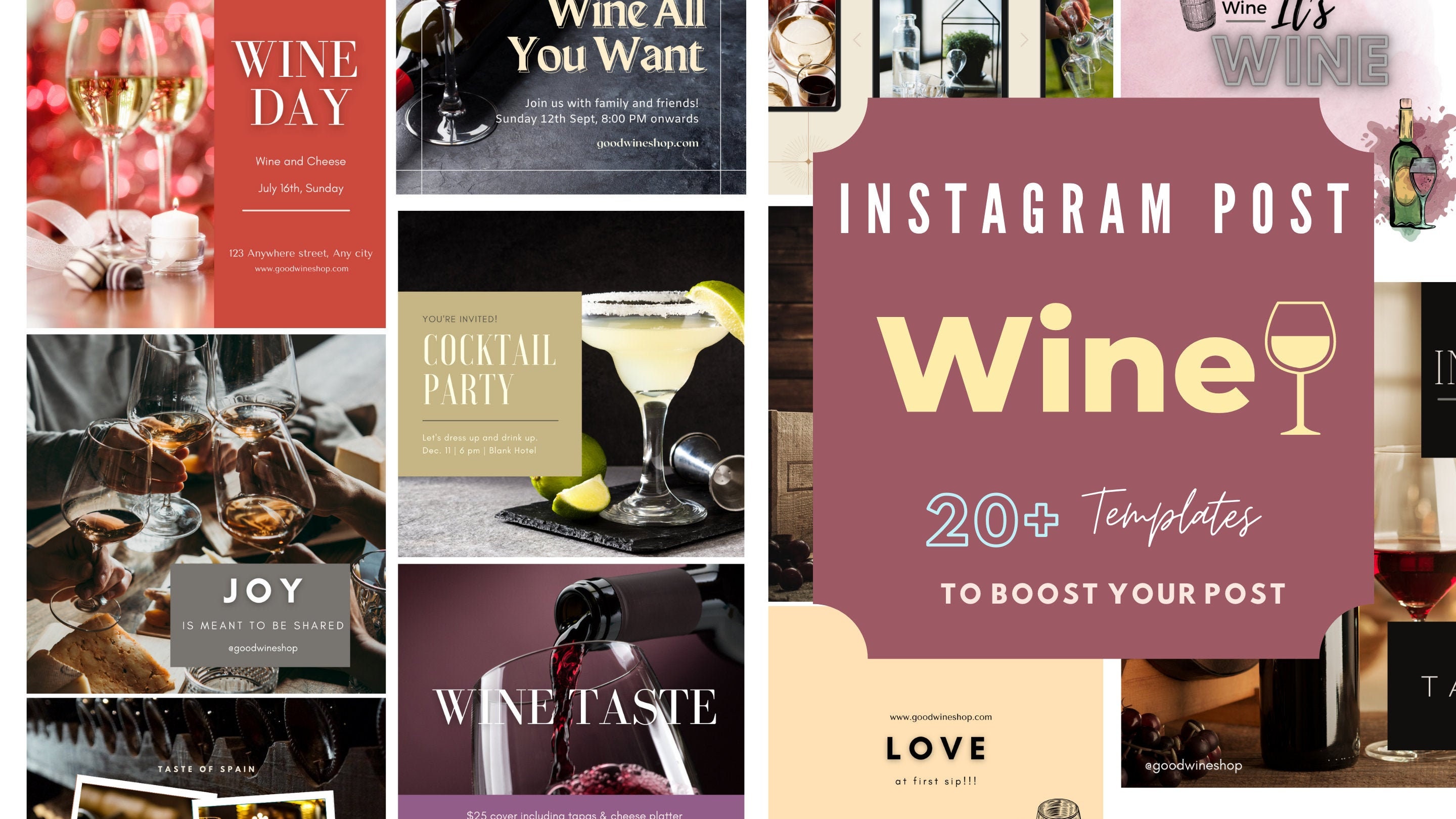 20+ Wine Business Instagram Feed Post| Wine N Dine Instagram Story ...