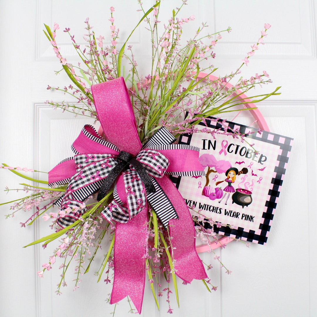 Cancer Awareness Wreath, Breast Cancer Wreath, Door Wreath, Cancer ...
