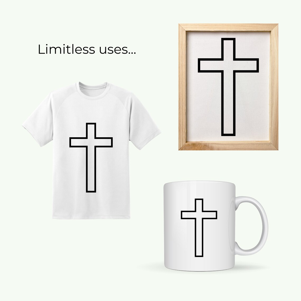 Digital File Cross, Religious, Cross Symbol, Instant Download, Jesus ...