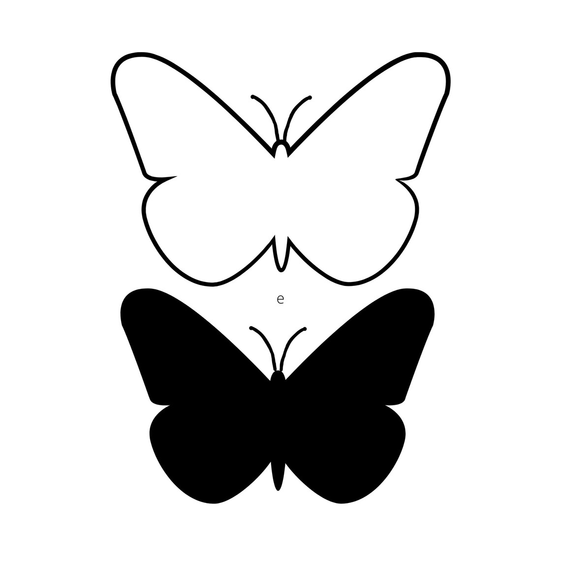 Digital Download Simple Butterfly, Wall Art, Home Decor, Silhouette ...