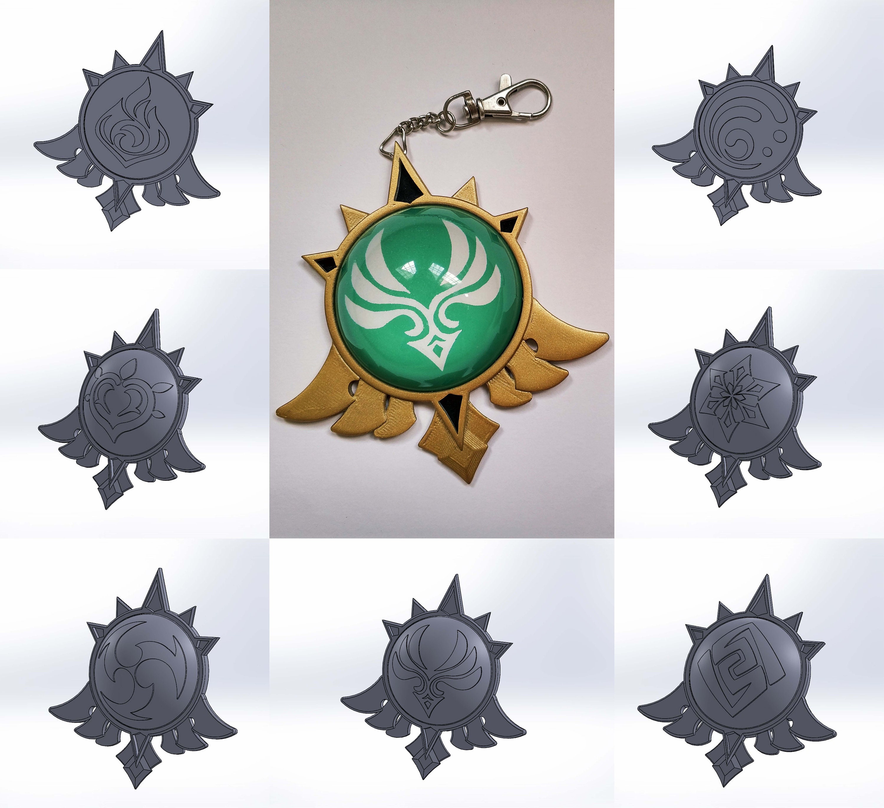 Genshin Impact Mondstadt Vision Pendant STL File 3D Print DIY - Etsy