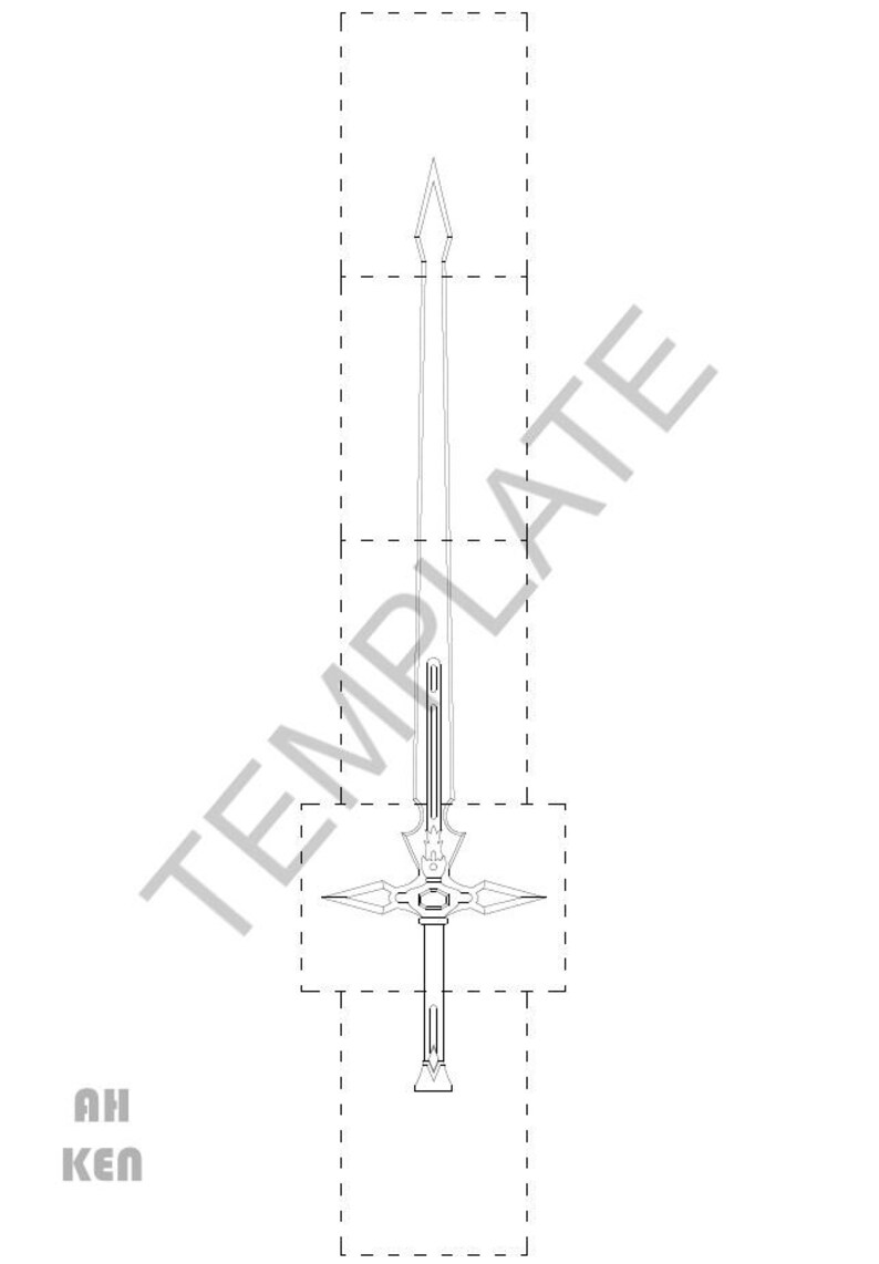 SAO Dark Repulser PDF Template - Etsy