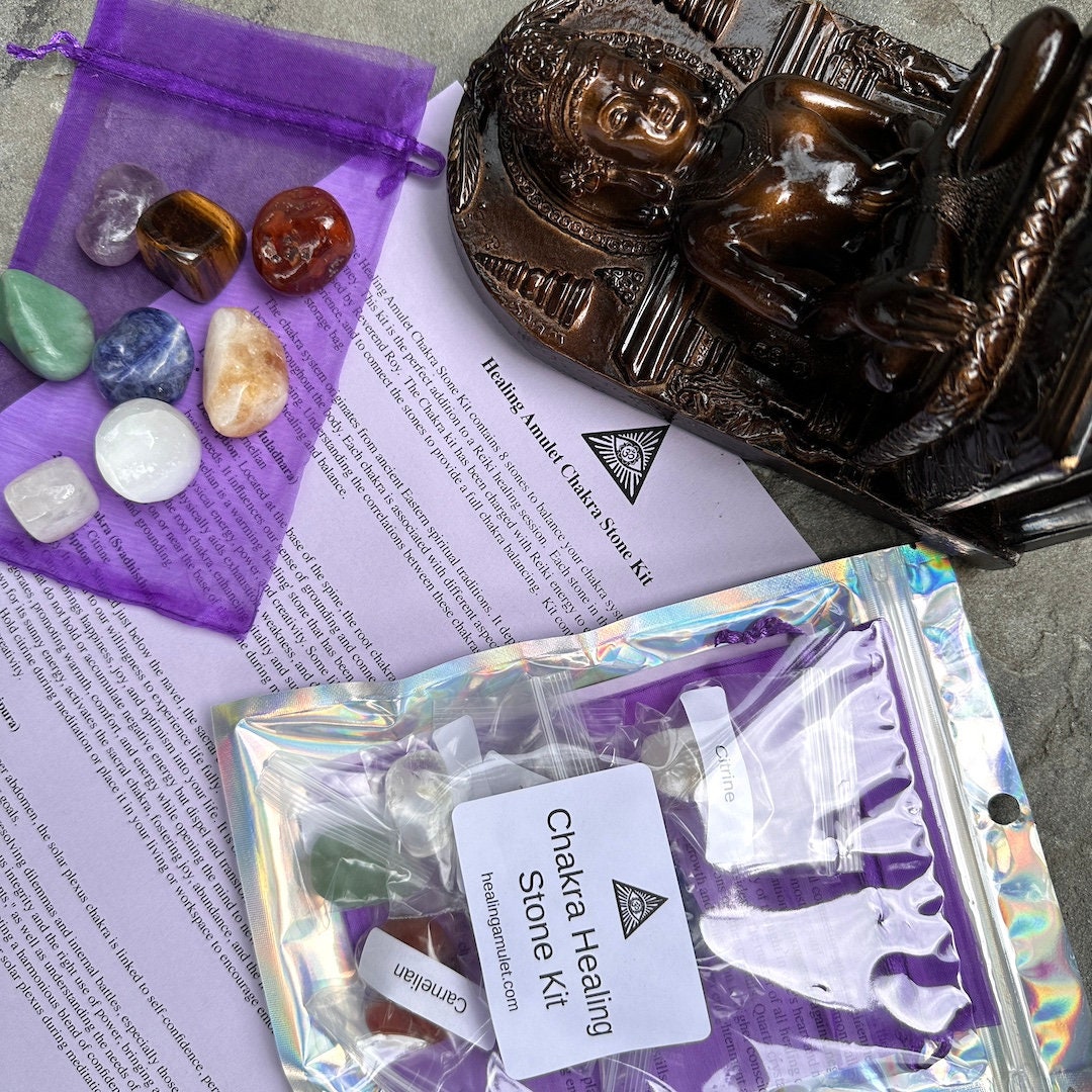 Chakra Stone Kit Spell Kit for the Chakras Chakra Meditation Set ...
