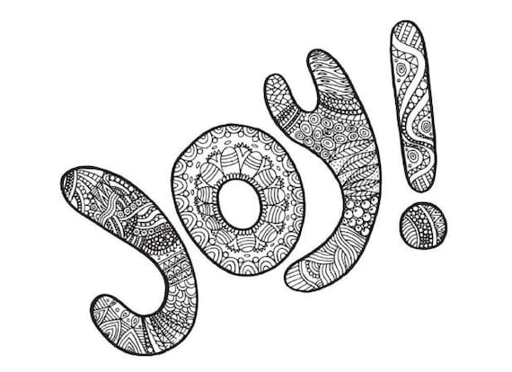 20 Inspirational Words Coloring Pages | Etsy