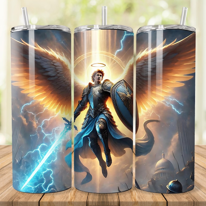 Saint Michael Tumblers - Etsy