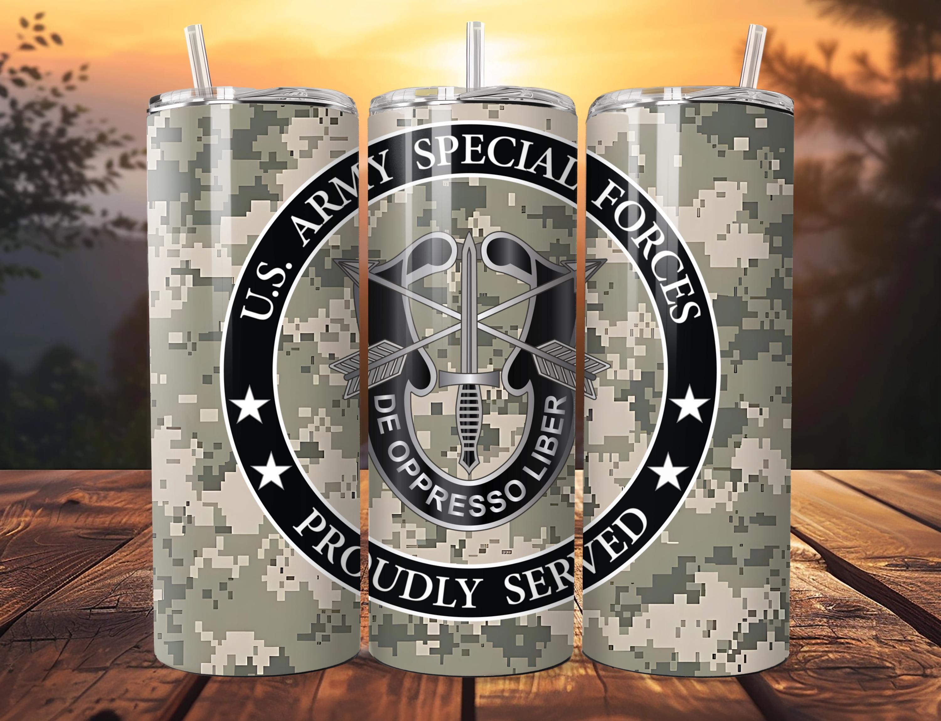 Bundle of 4 US ARMY Special Forces Design. Green Beret Logo " De ...