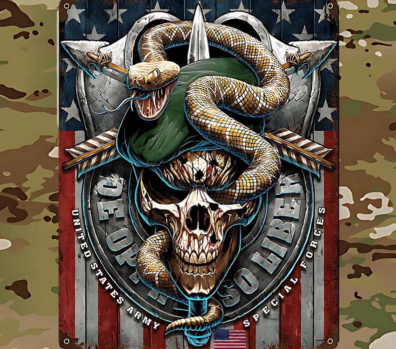 US Army Special Forces Tumbler Wrap Bundle, Camo Green Beret Design ...