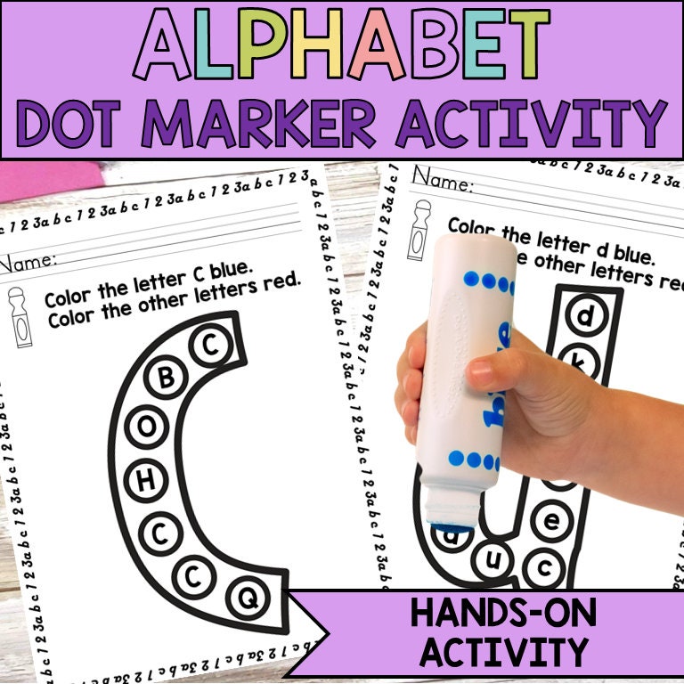 Alphabet Dot Marker Alphabet Bingo Dauber Sheet - Etsy