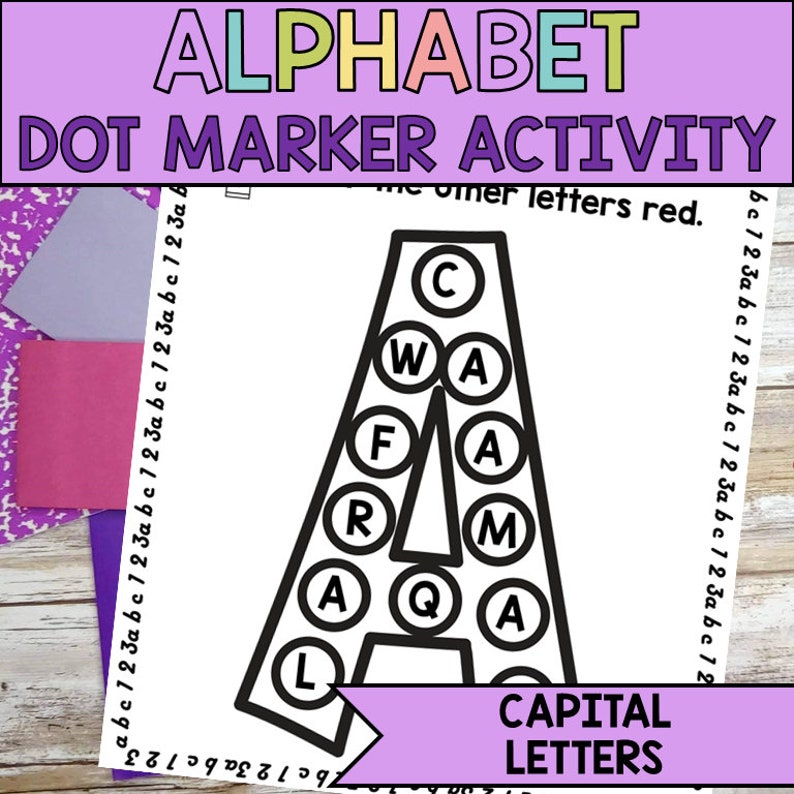 Alphabet Dot Marker Alphabet Bingo Dauber Sheet - Etsy