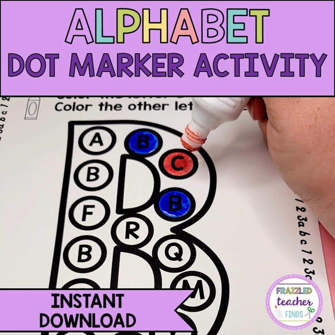 Alphabet Dot Marker | Alphabet Bingo Dauber Sheet - Etsy