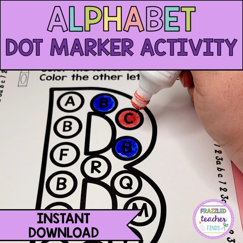 Alphabet Dot Marker Alphabet Bingo Dauber Sheet - Etsy