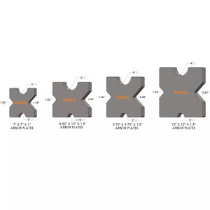 9.75" X 9.75" Machined Arbor Press Plates (pair) - Cut Out of High ...