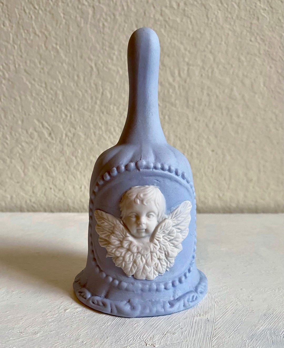 Vintage Wedgwood Blue Jasperware Bell - Cherub Relief, UK Made - Etsy
