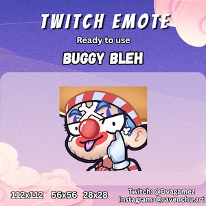 Buggy One Piece BLEH ANIMATED Emote - Etsy