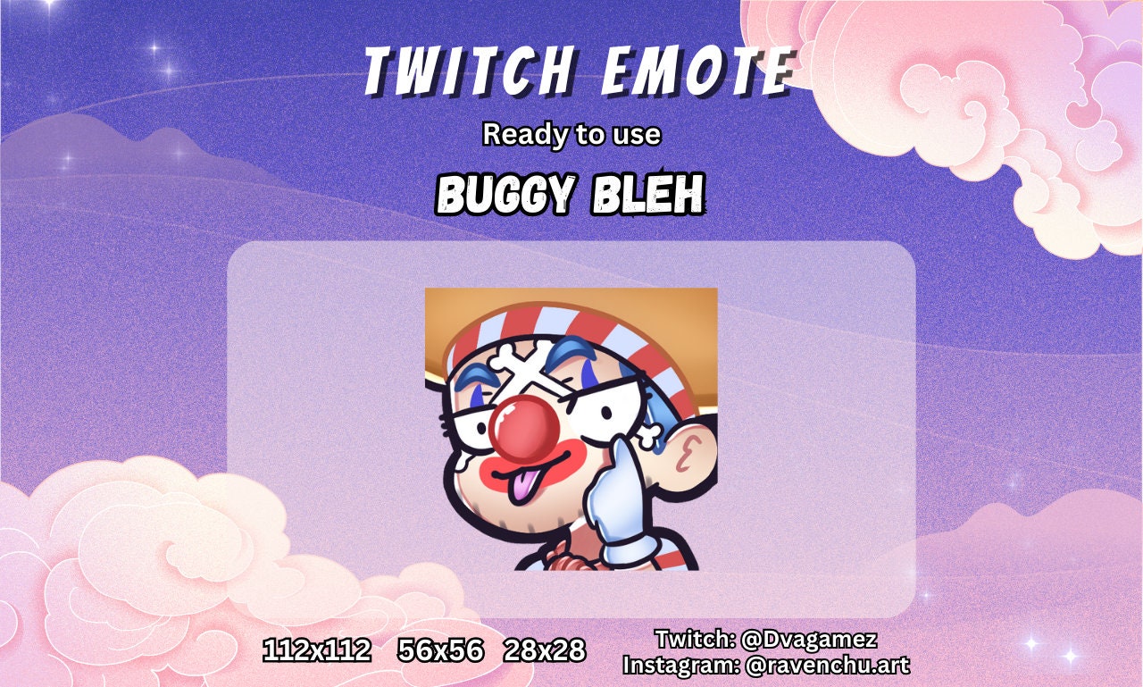 Buggy One Piece BLEH ANIMATED Emote - Etsy