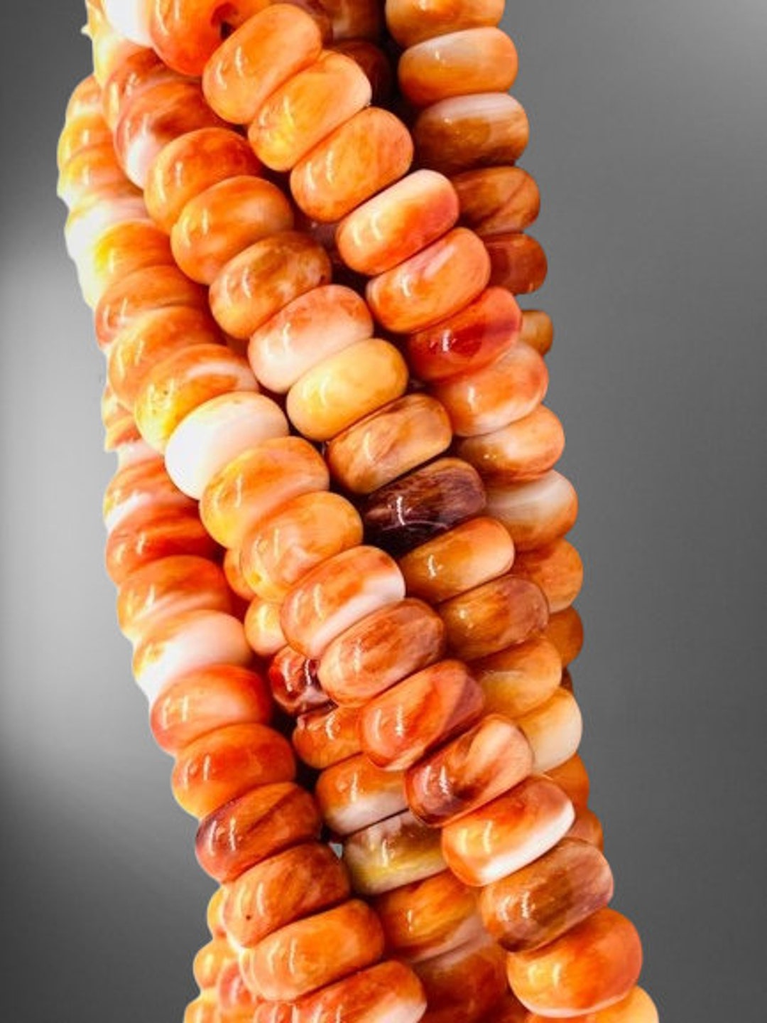 Natural Spiny Oyster Smooth Round Beads,spiny Oyster Orange Color ...