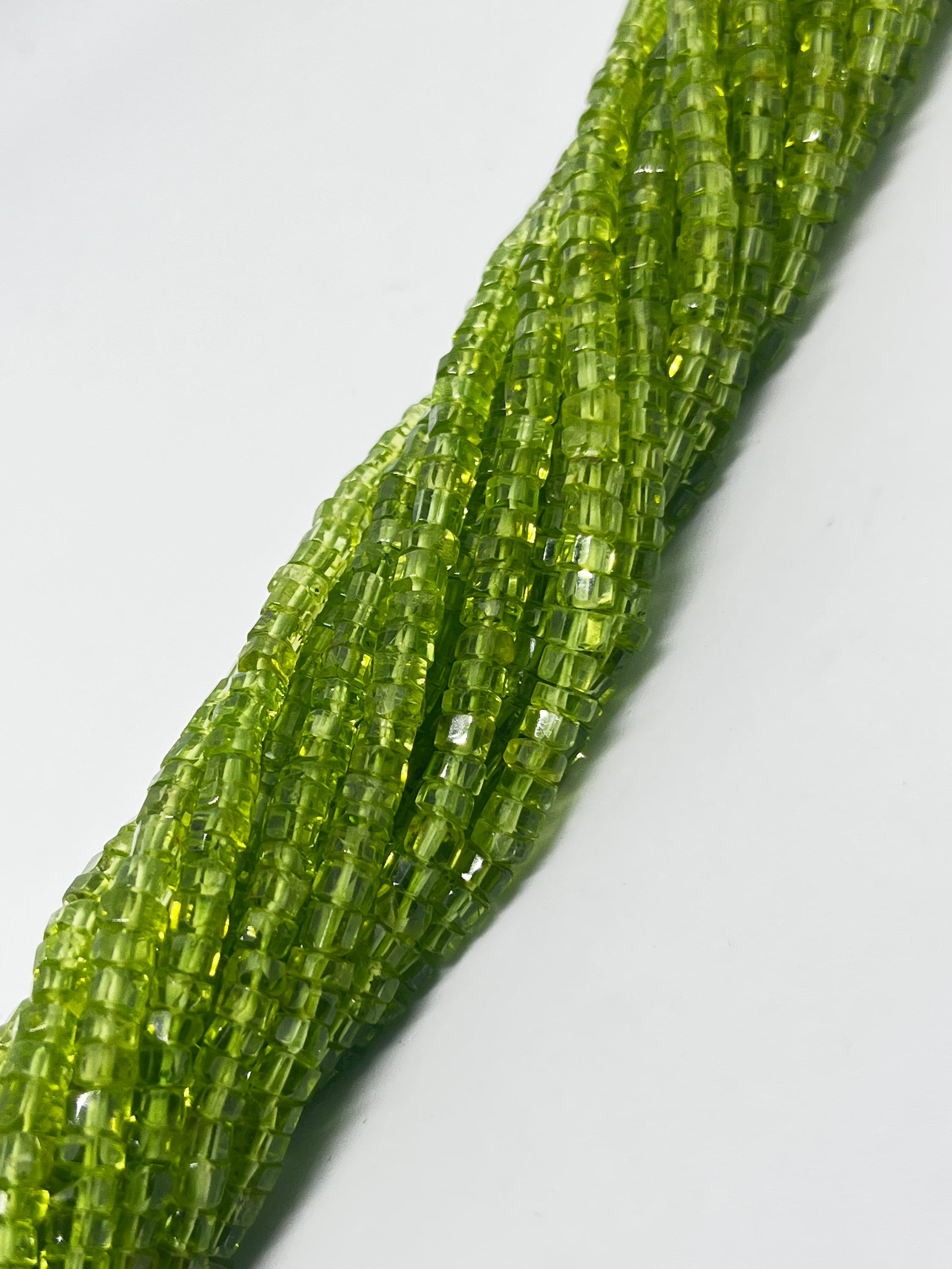 AAA Quality Paridot Faceted Beads ,olive Green Peridotbeads , 100% ...