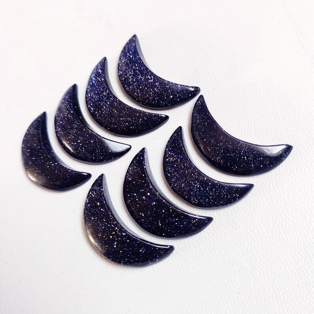 Blue Sunstone Crescent Moon Beads (15MM) - Etsy