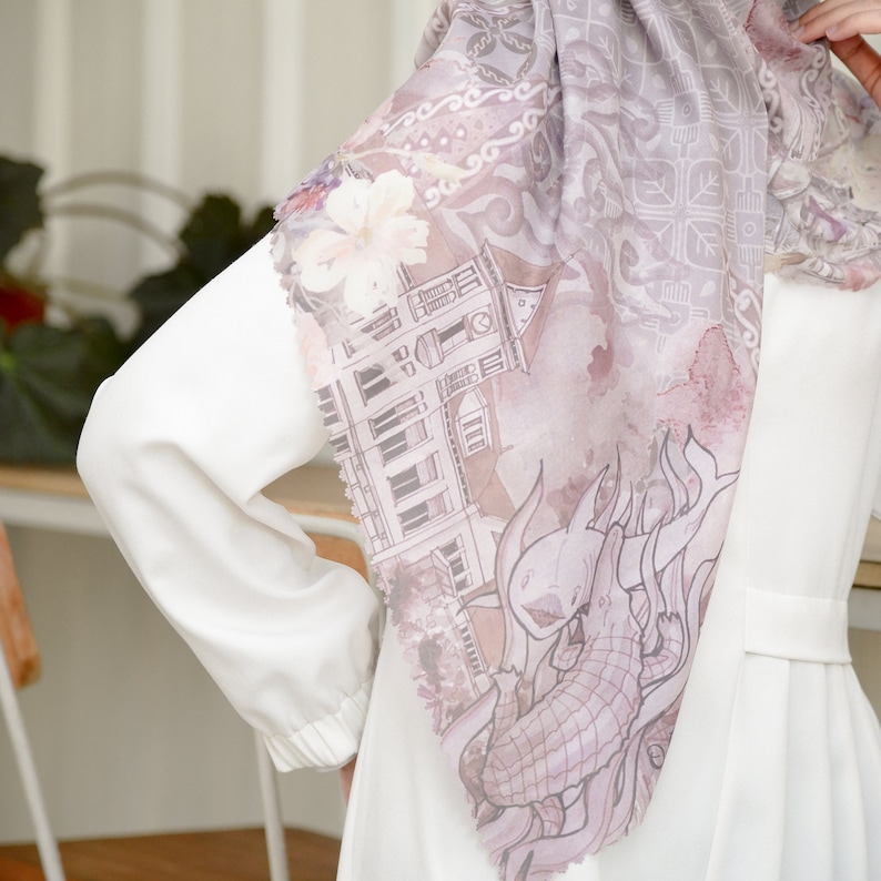 Exclusive Large Square Premium Printed Scarf - Indonesia Scarf - Etsy