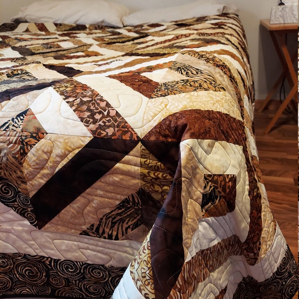 Brown Quilt - Etsy