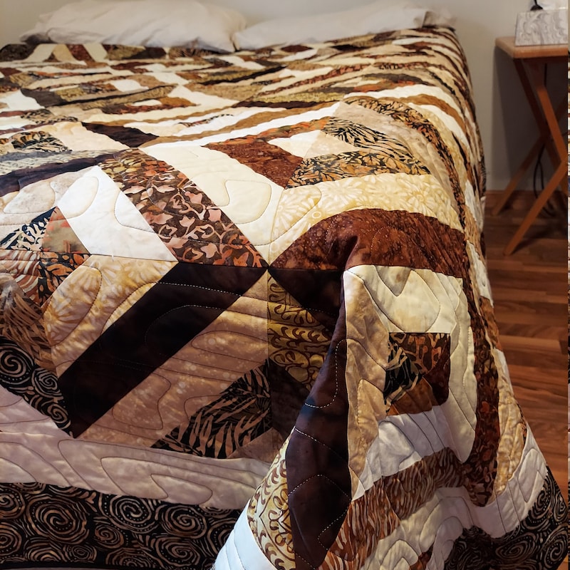 Brown Quilt - Etsy