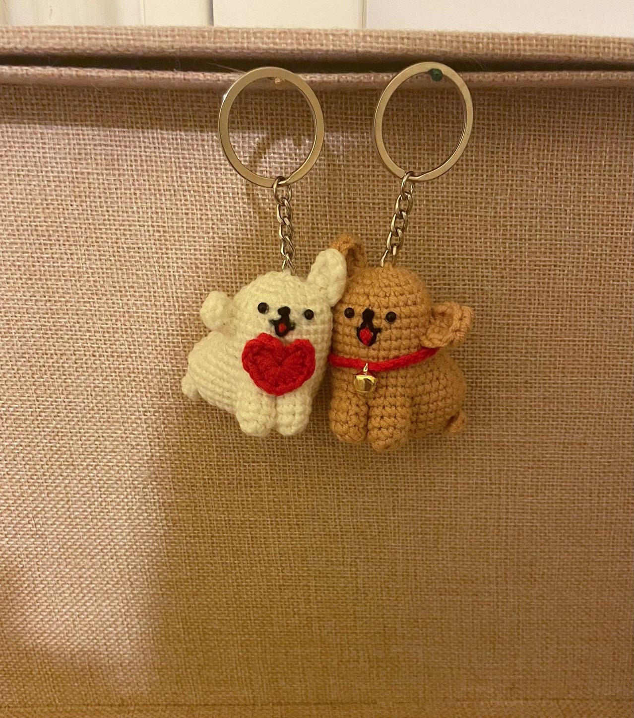 Crochet Couple Keychain-matching Keychain - Cute Dogs - Etsy