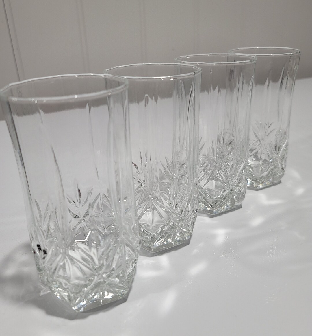 Crystal Glass Tumblers, Clear Glassware, Drink and Barware, Water ...