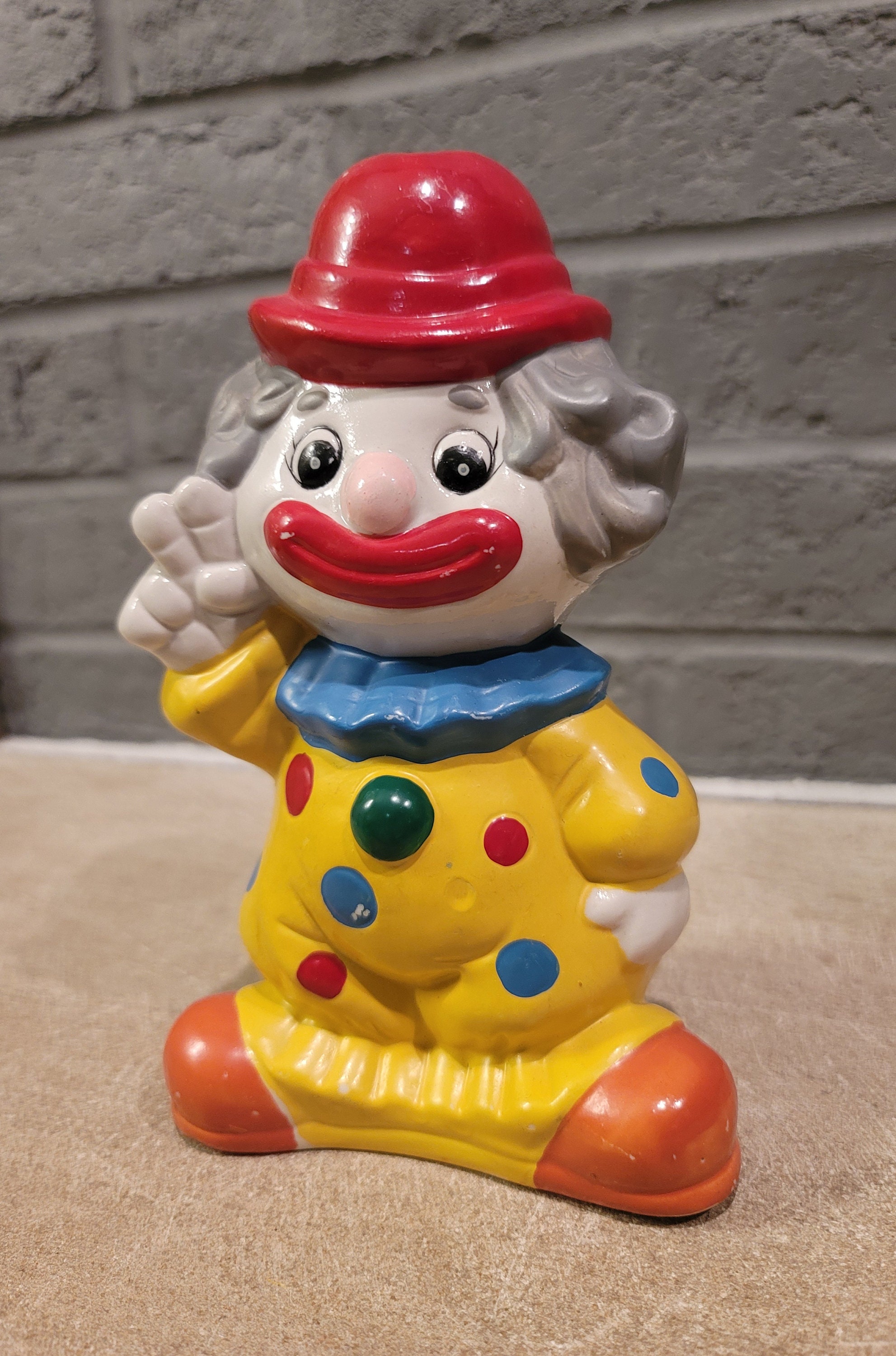 Vintage Ceramic Clown Piggy Bank, 1960s 1970s Mcm Home Decor, Retro ...