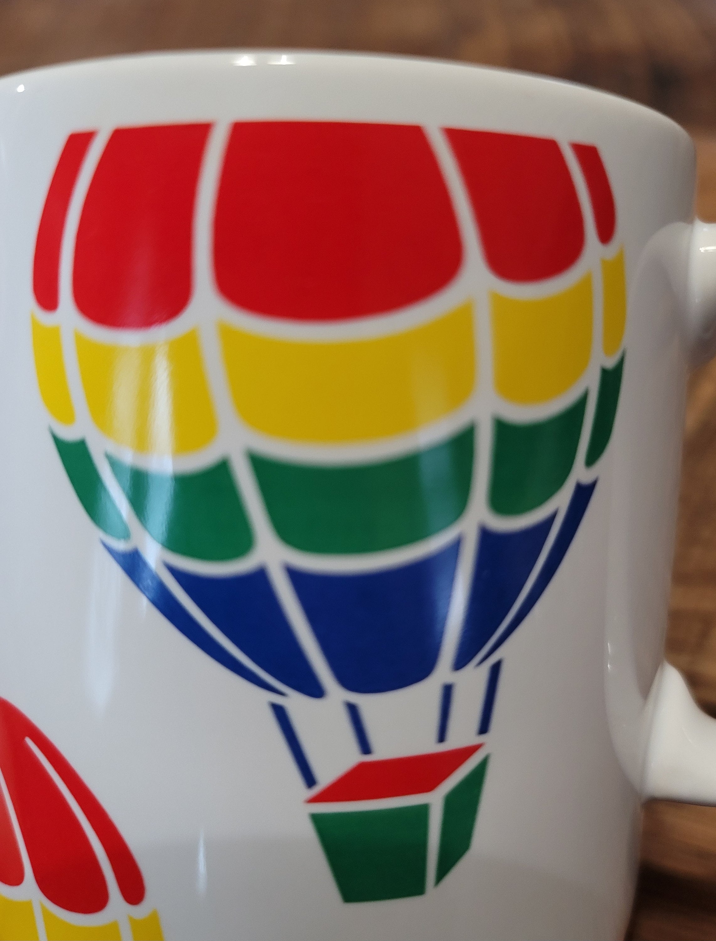 Vintage Rainbow Hot Air Balloon Coffee Mug, Vtg Coffee Tea Cup, Post ...
