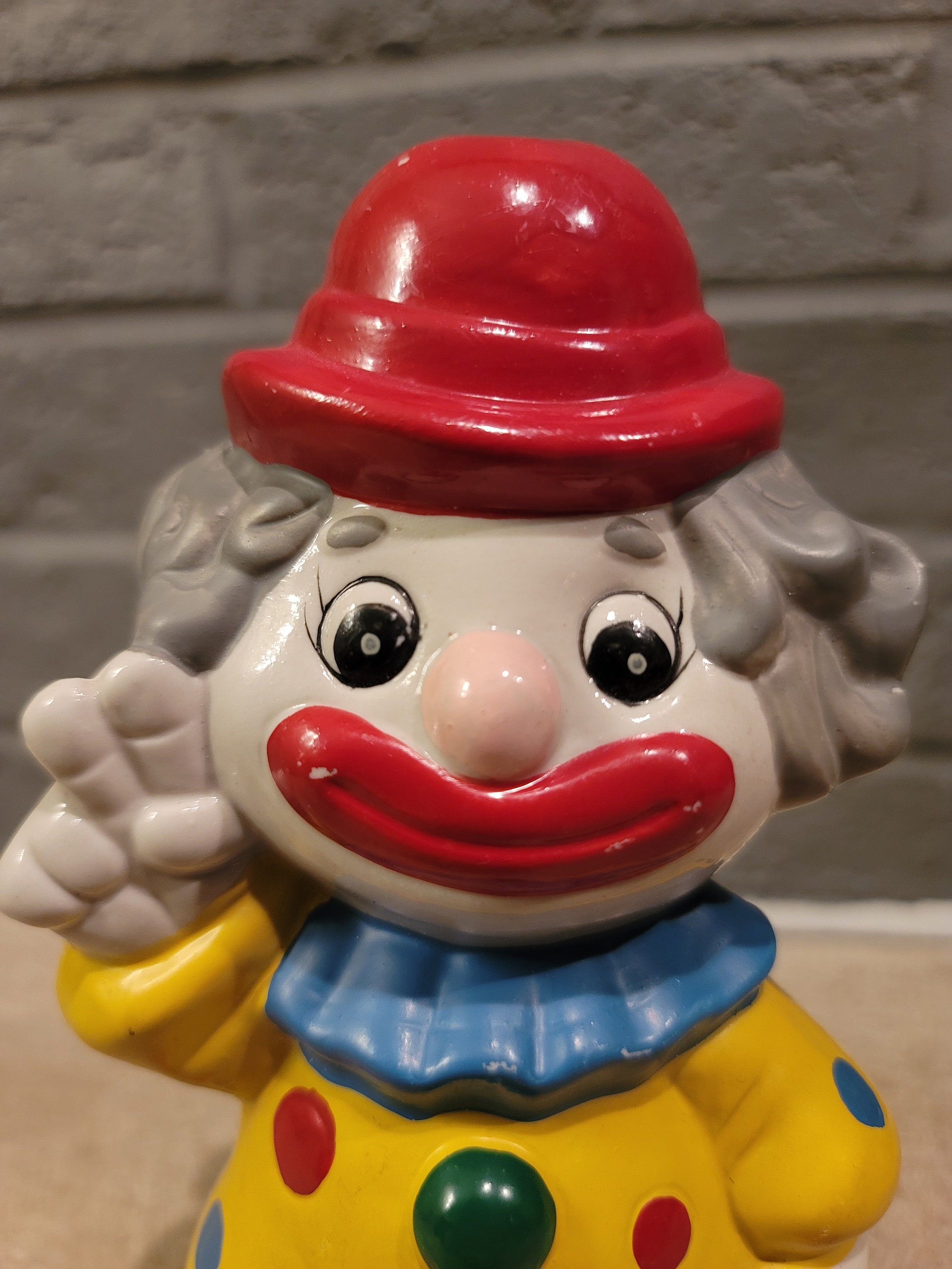 Vintage Ceramic Clown Piggy Bank, 1960s 1970s Mcm Home Decor, Retro ...