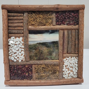 Vintage Rustic Shadowbox Picture Frame, 1970s Home Decor, Mcm Gallery ...