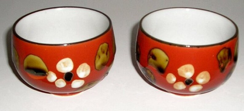 Nihon Ocha Japanese Green Tea Cup Bowls Traditional Style in Set of 4 ...