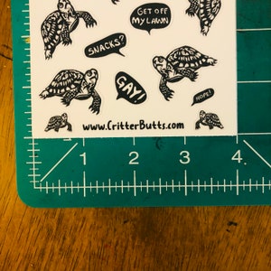 Grumpy Turtle Sticker Sheet Weatherproof and Waterproof - Etsy