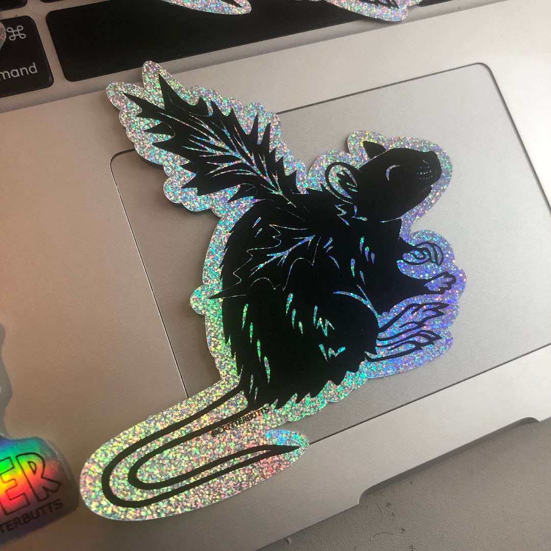 Fairy Rat Glitter Vinyl Sticker Weatherproof and Waterproof, Oak Fairy ...