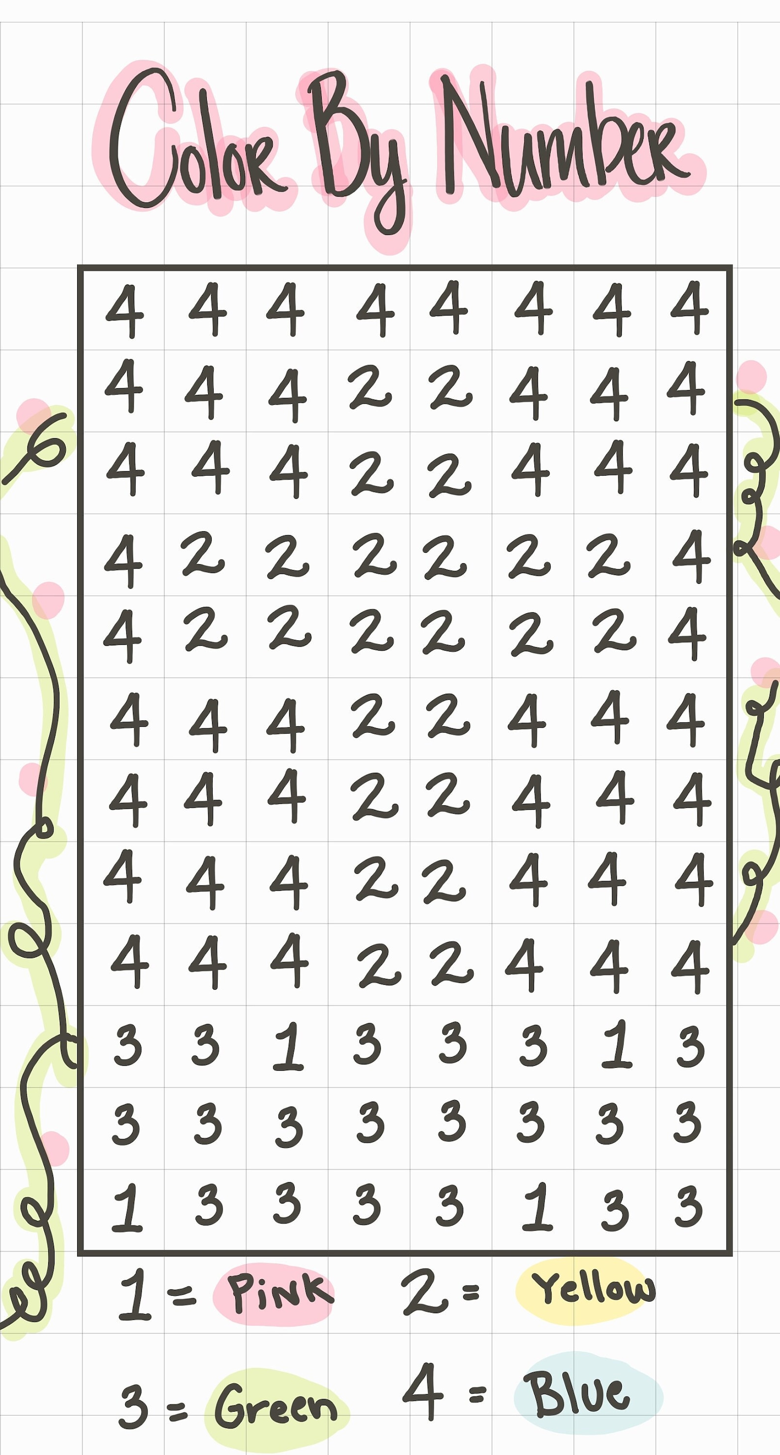 Color by Number - Cross - Pdf Download - Jesus Worksheet - Sunday ...