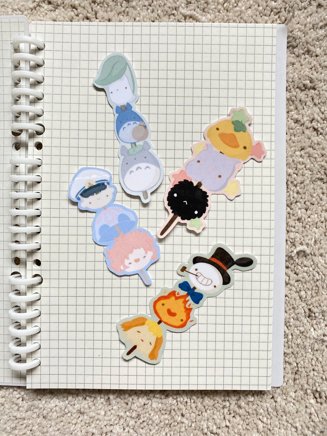 Ghibli Anime Inspired Dango Stickers |dicut Sticker| Water Resistant ...