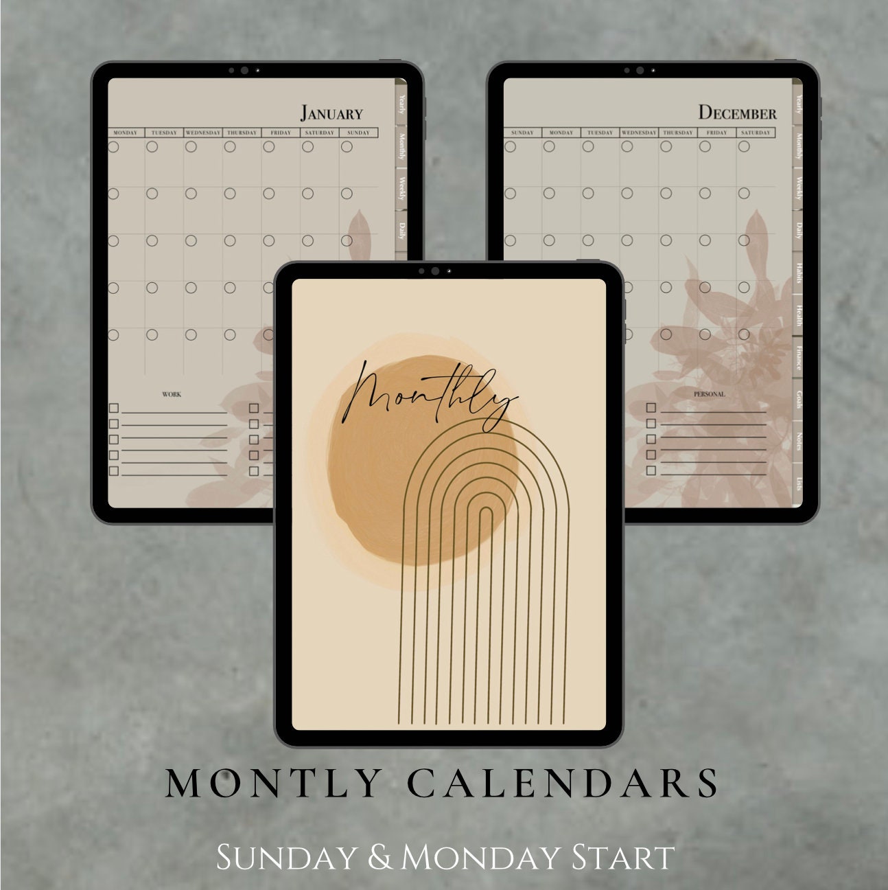 Boho Digital Planner | Undated Planner Neutral | Goodnotes | Notability ...