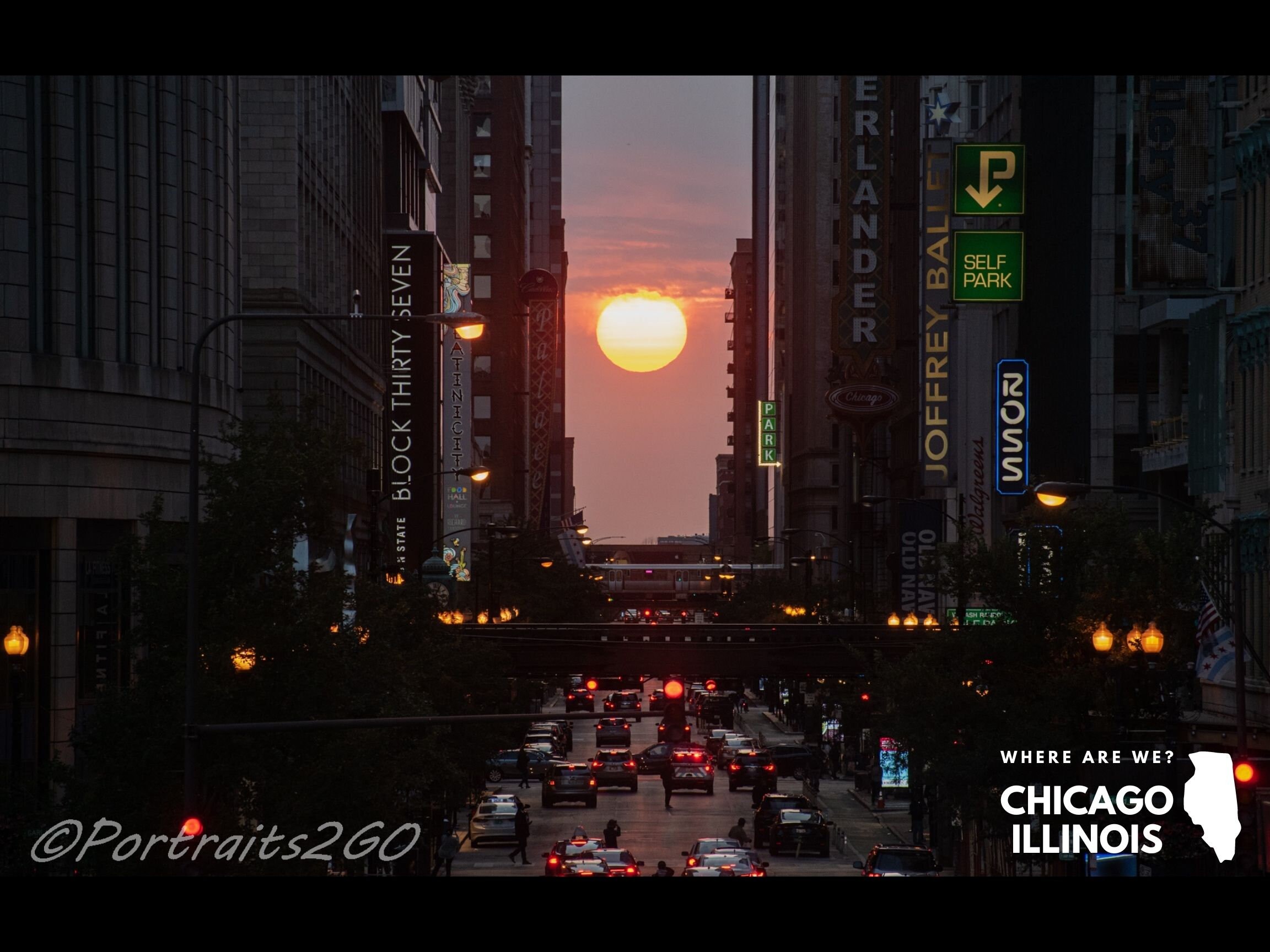 Sunset Downtown Chicago - Etsy