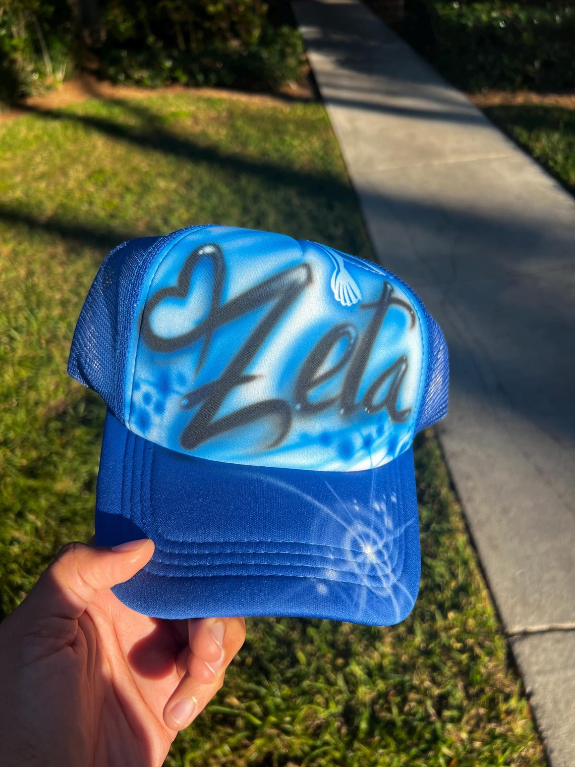 Zeta Phi Beta Inspired Airbrush Trucker Hat - Etsy