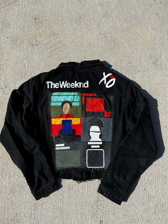 The Weeknd Hand-painted Jean Jacket - Etsy