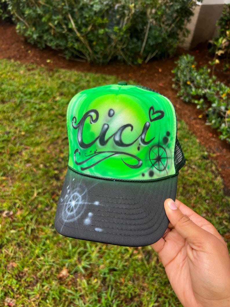 Custom Name Airbrush Hat - Etsy