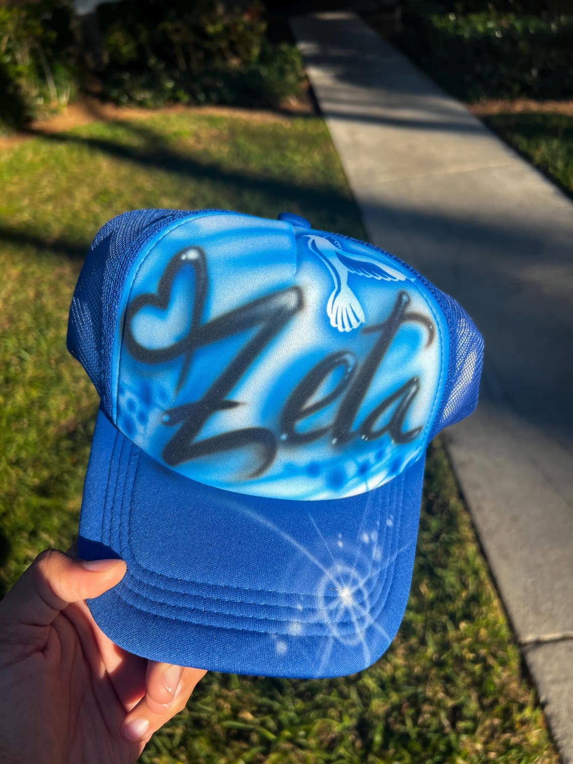 Zeta Phi Beta Inspired Airbrush Trucker Hat - Etsy