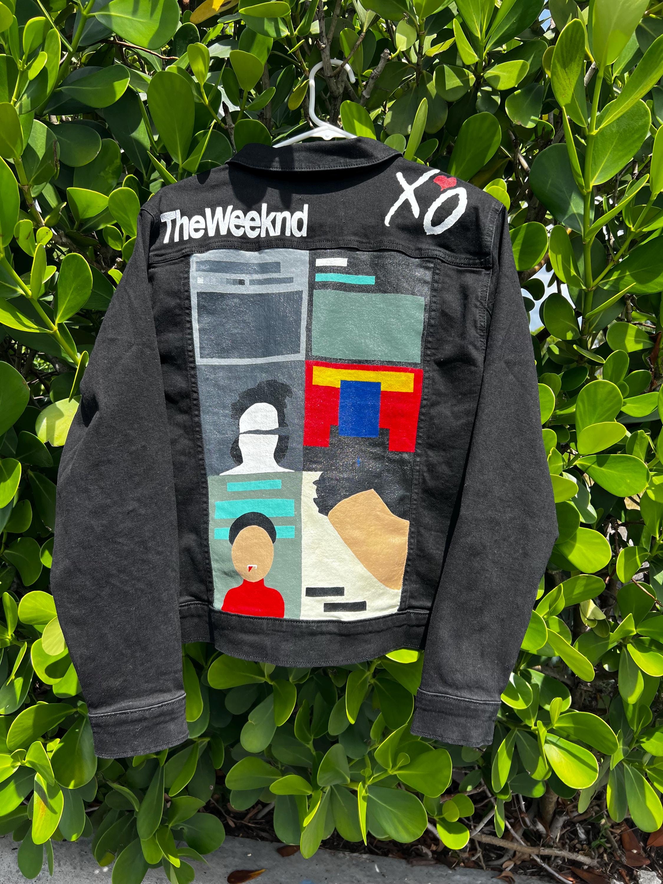 The Weeknd Hand-painted Jean Jacket - Etsy