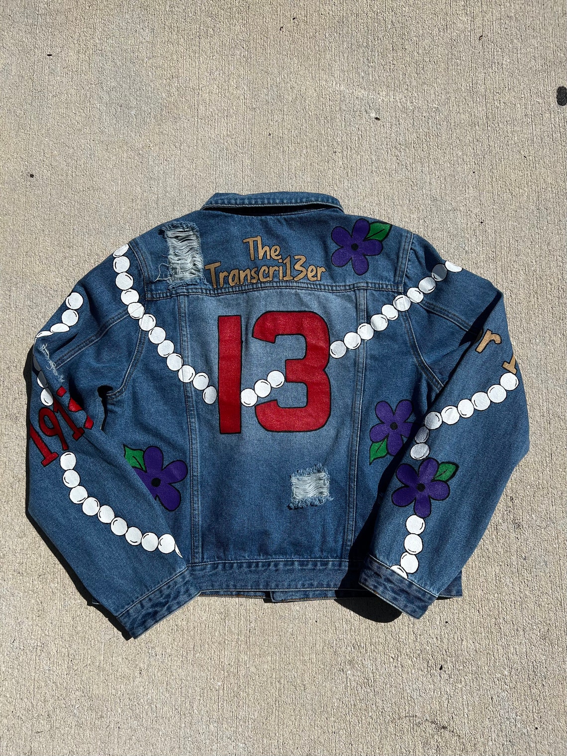 Delta Sigma Theta Inspired Jean Jacket - Etsy