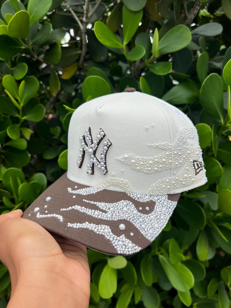 Pearl Design Hat— Hand-customized New Era Cap - Etsy