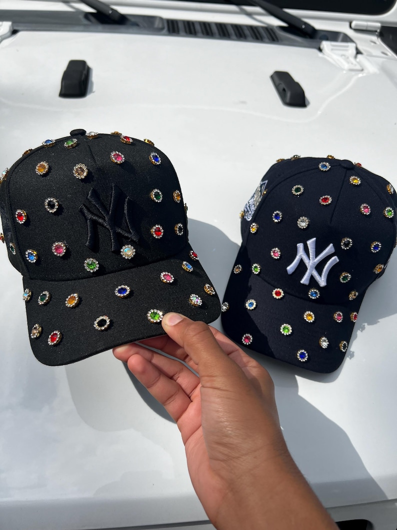 Rhinestone Custom Hat - Etsy