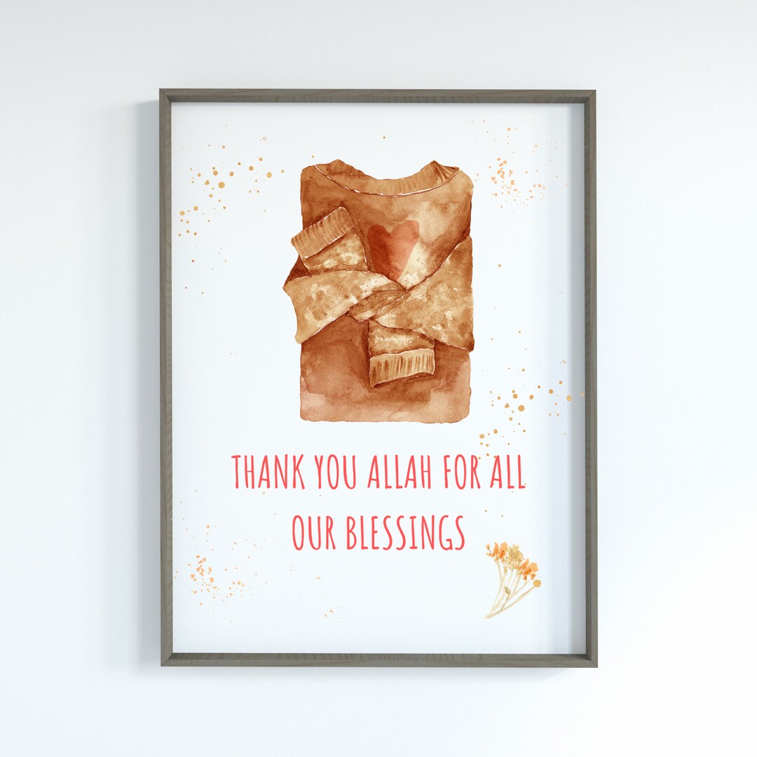Thank You Dua, Thank You Allah for All the Blessings, Scandi, Islamic ...