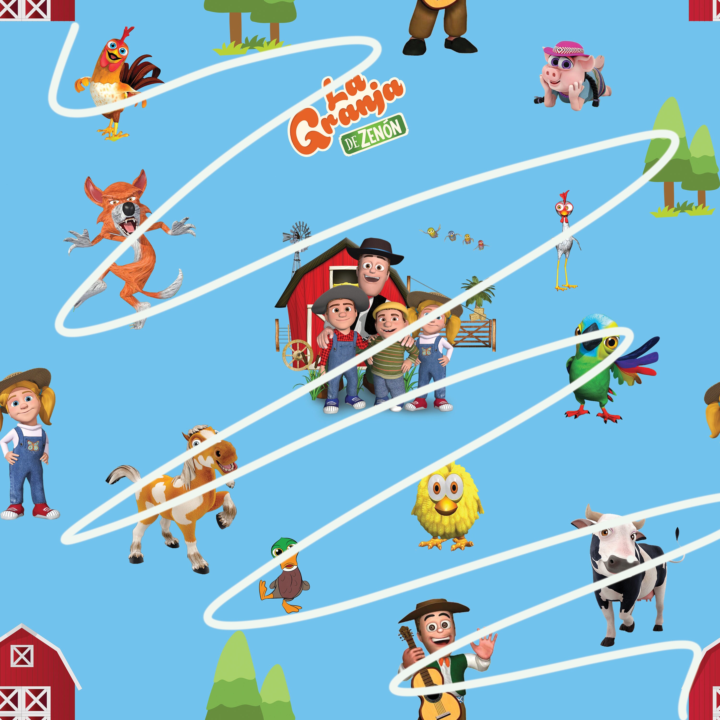 La Granja De Zenon Seamless File, Tv Show Characters, Farm Animals ...