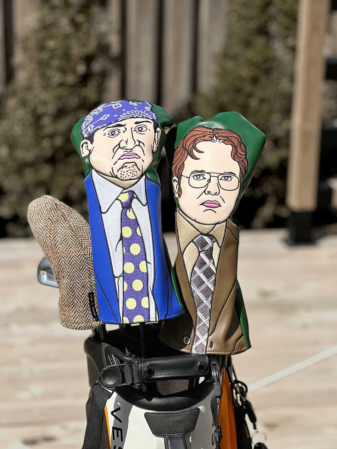 Prison Mike and Dwight Inspired Golf Head Covers, Driver Cover 3 Wood ...